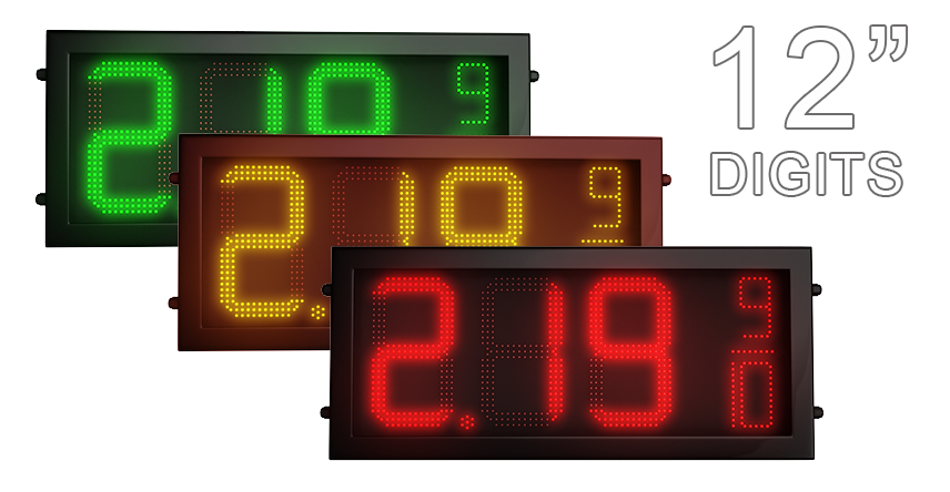 12" Gas price LED signs – Petro LED Signs
