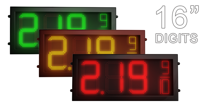16" Gas price LED signs – Petro LED Signs